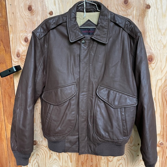 Mirage | Jackets & Coats | Vintage Mirage Flight Bomber Jacket Brown ...